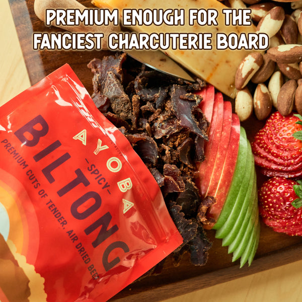 Biltong Grass Fed Beef Strips | High Protein No Sugar Snack | Ayoba